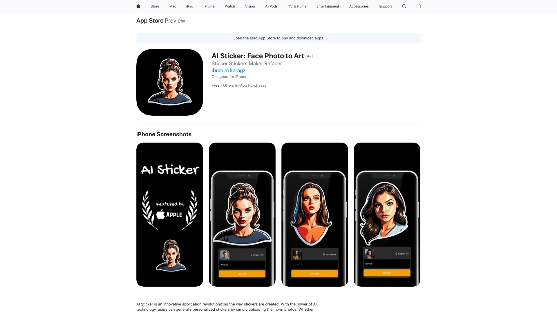 AI Sticker: Face Photo to Art - Latest product information,Latest ...